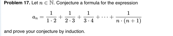 Solved Let n elementof N. Conjecture a formula for the | Chegg.com