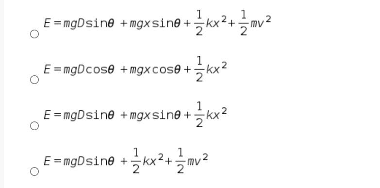 Solved In the figure, a spring with spring constant k is at | Chegg.com