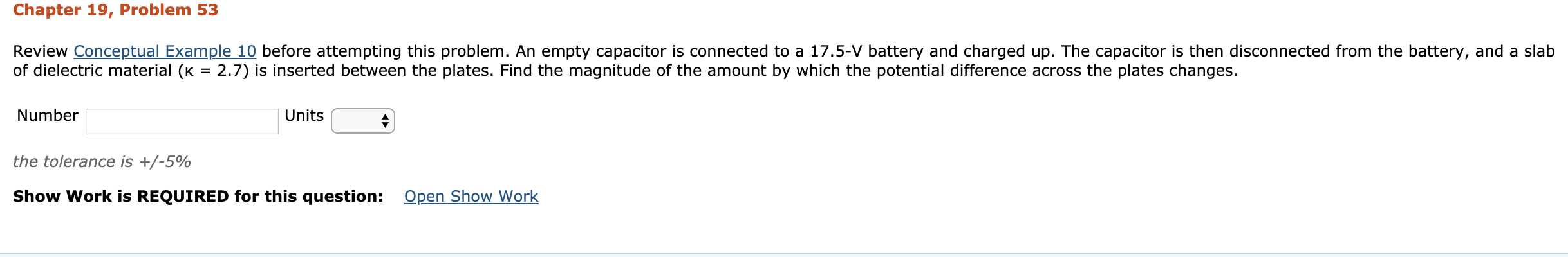 Solved Chapter 19, Problem 53 Review Conceptual Example 10 | Chegg.com