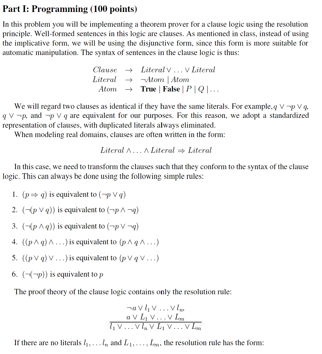Part I: Programming (100 points) In this problem you | Chegg.com