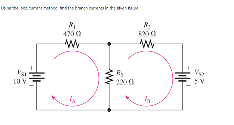 Solved Using the loop current method, find the branch | Chegg.com