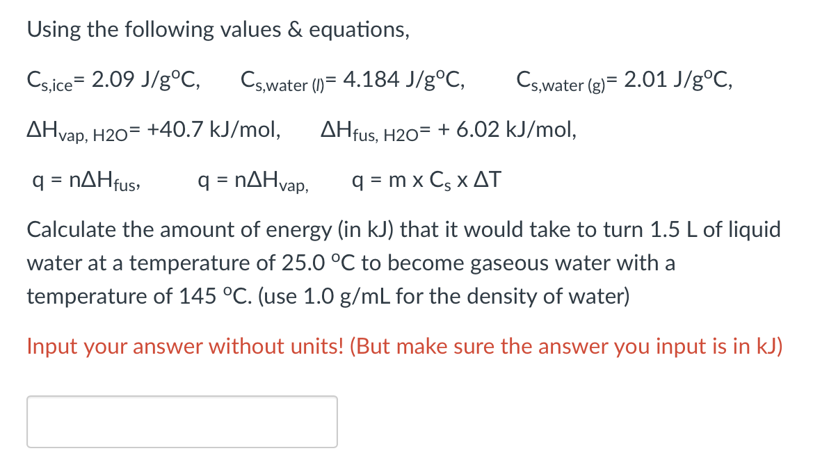 Solved Using the following values \& equations, Cs,ce=2.09 | Chegg.com