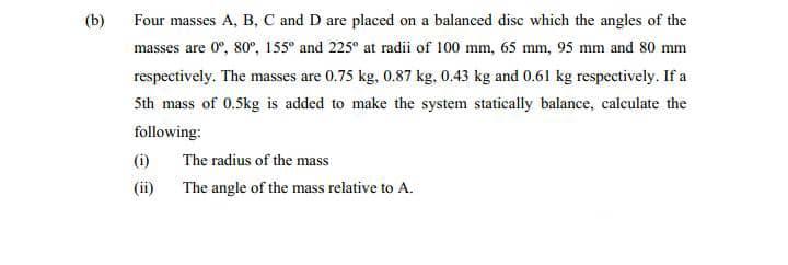 [Solved]: Q1BQ2B Four masses ( mathrm{A}, mathrm{B}, ma