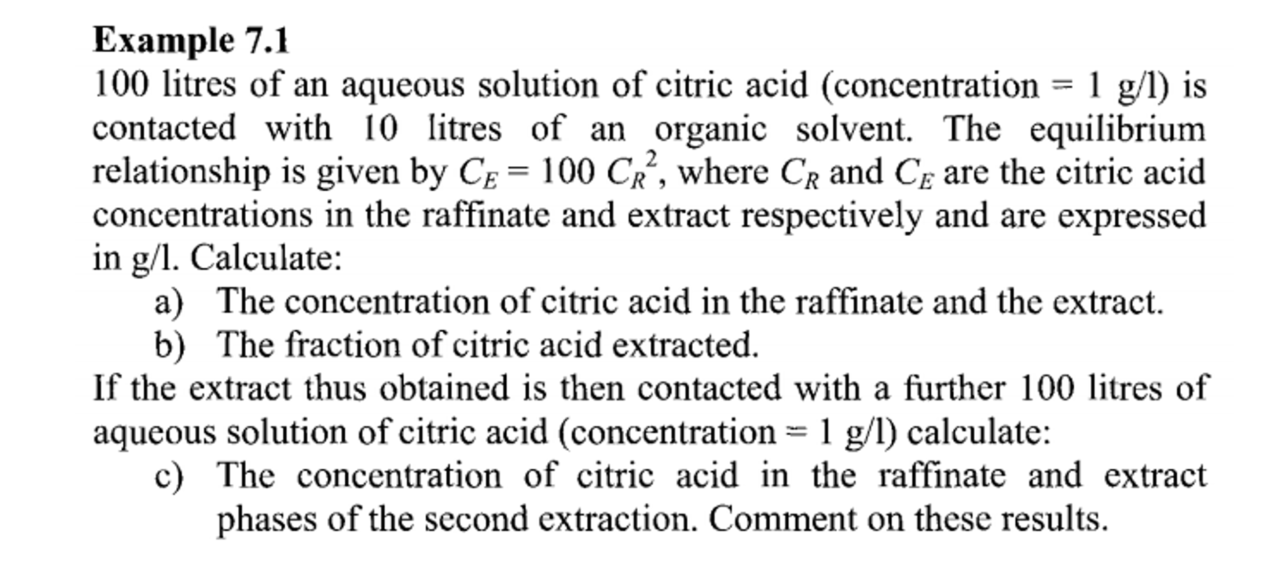100 litres of an aqueous solution of citric acid | Chegg.com