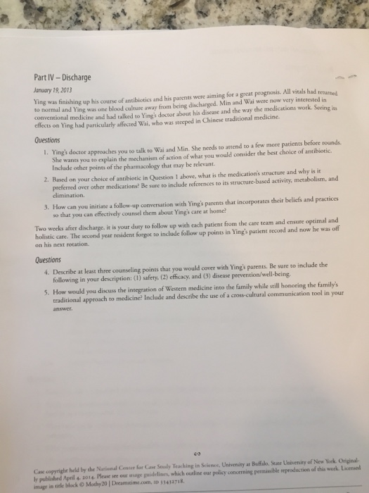 Solved NATIONAL CENTER FOR CASE STUDY TEACHING IN SCIENCE | Chegg.com