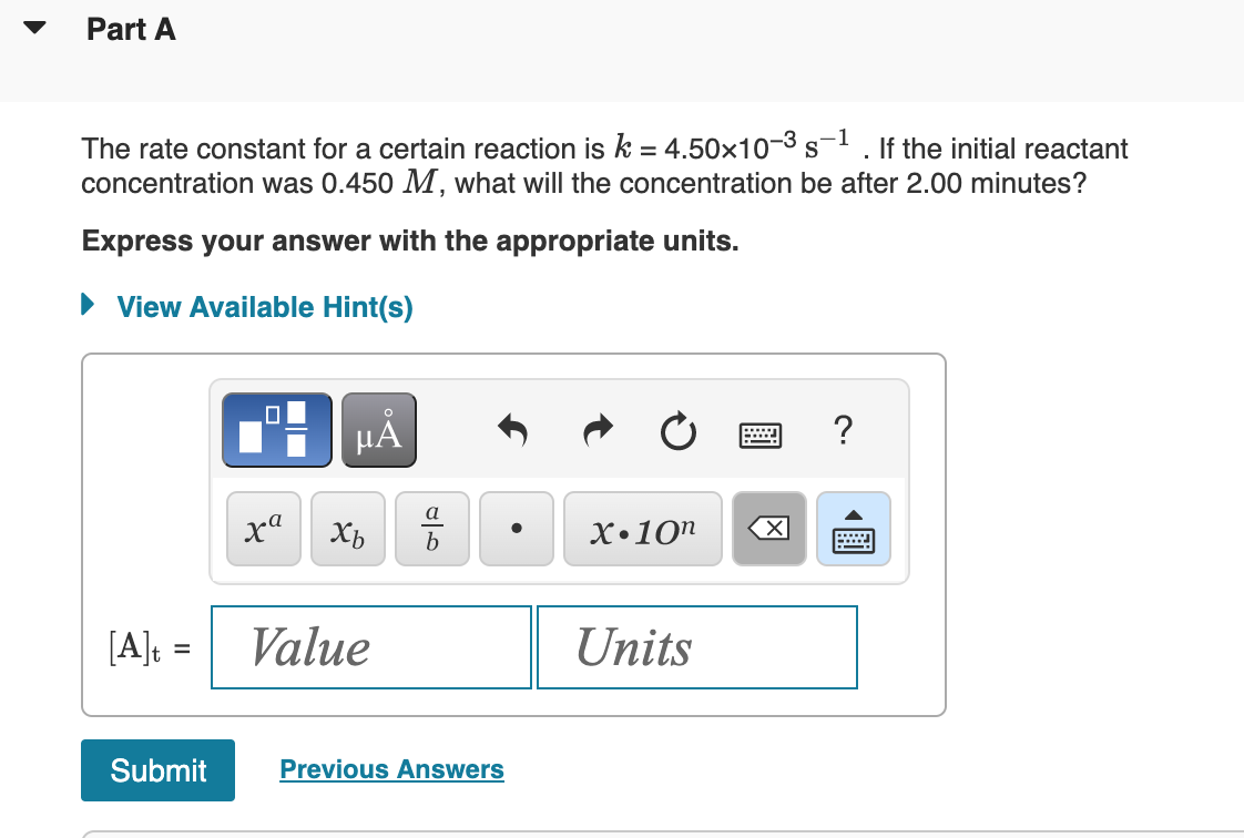 Solved The rate constant for a certain reaction is | Chegg.com