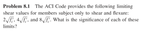 Solved Problem 8.1 The ACI Code provides the following | Chegg.com