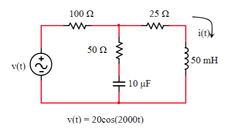 Solved Using phasor analysis, determine the time domain | Chegg.com