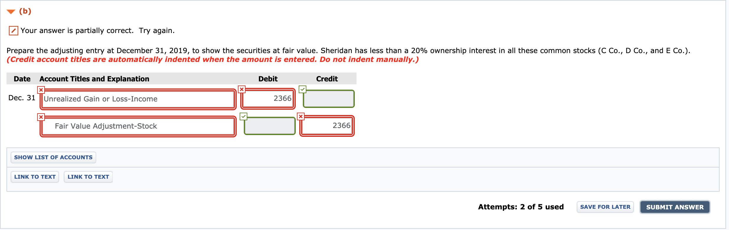 Solved Problem H-3 (Part Level Submission) On December 31, | Chegg.com