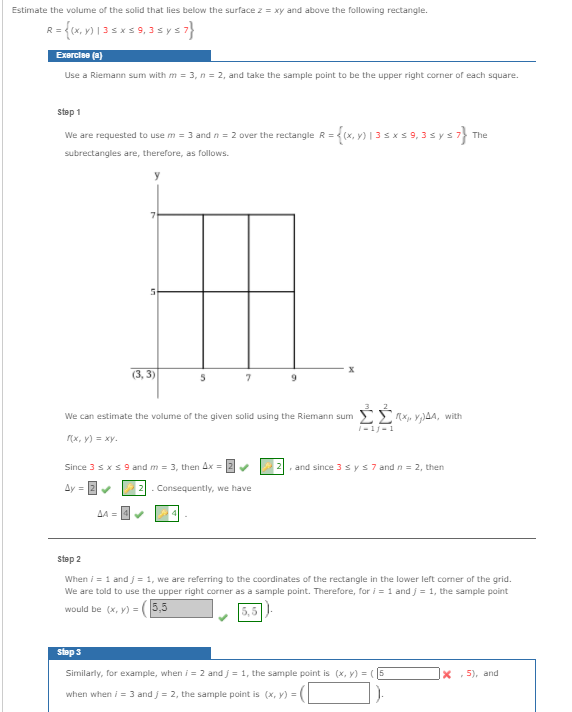 Solved Estimate the volume of the solid that lies below the | Chegg.com