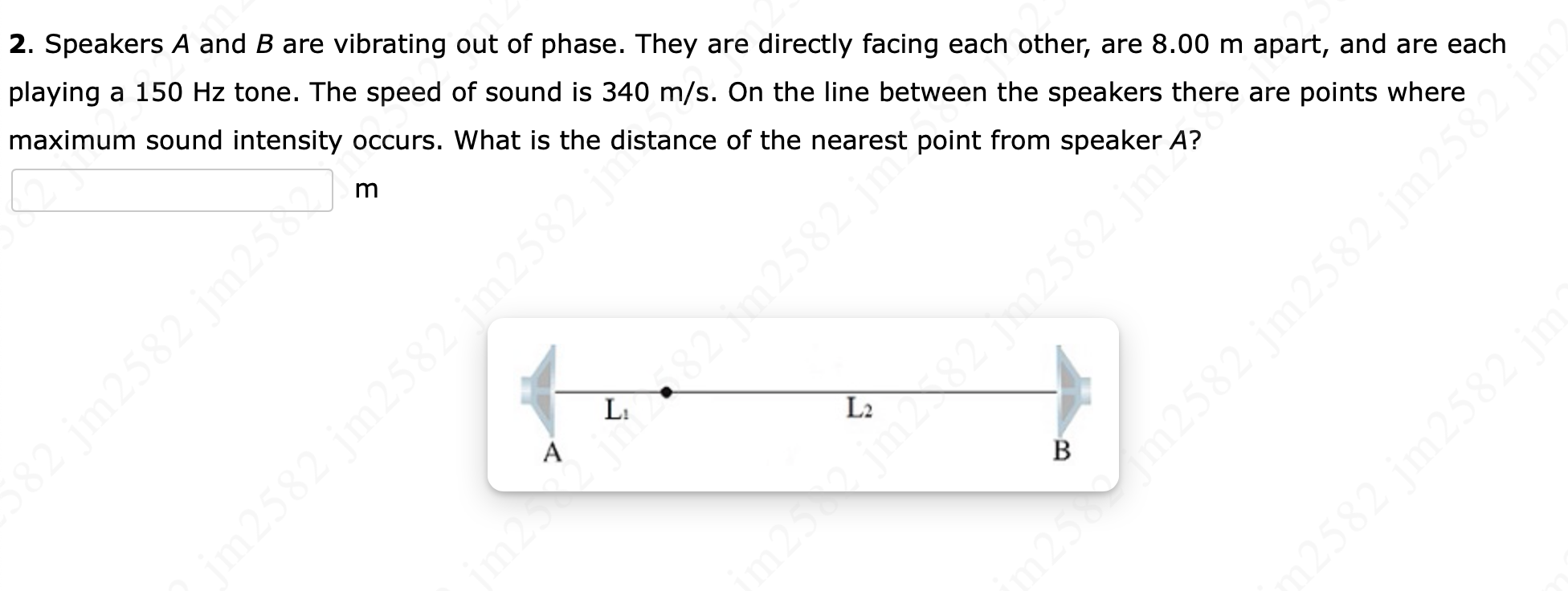 Solved 2. Speakers A and B are vibrating out of phase. They | Chegg.com