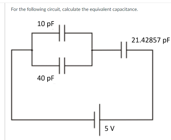Solved For the following circuit, calculate the equivalent | Chegg.com