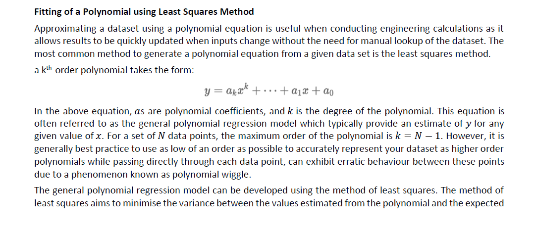 Solved Program Assignment09 fits a 3rd order polynomial to | Chegg.com