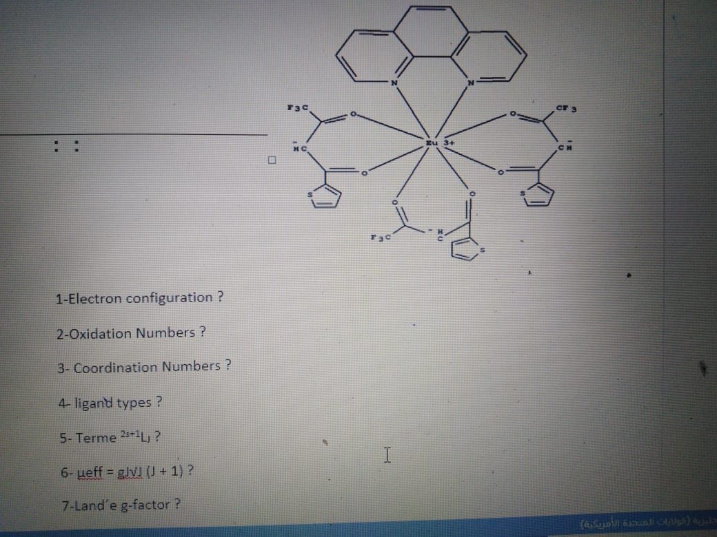 Solved 1-Electron configuration ? 2-Oxidation Numbers ? 3- | Chegg.com