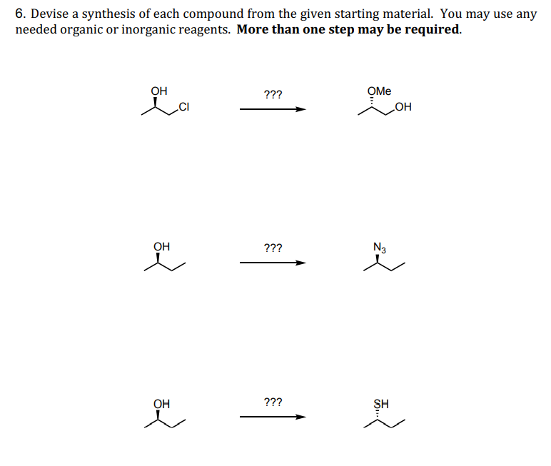 Solved 6. Devise a synthesis of each compound from the given | Chegg.com