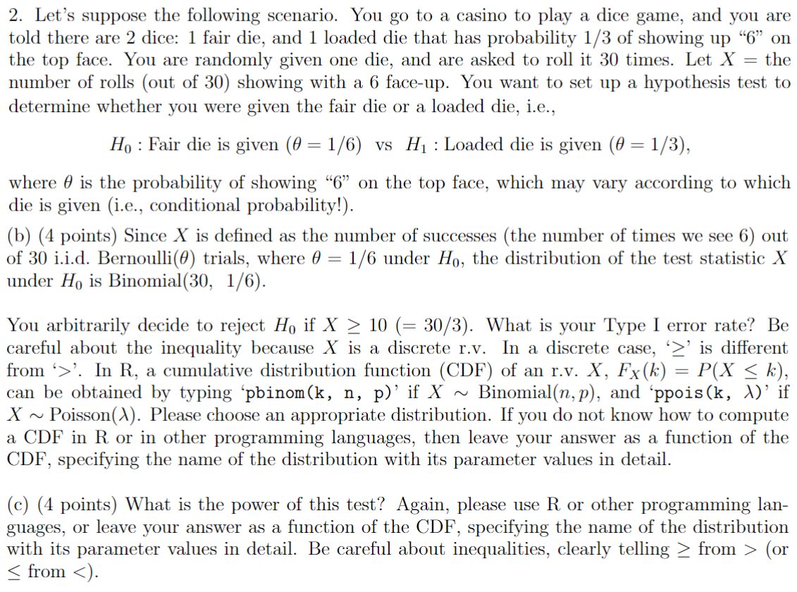 Solved 2. Let's suppose the following scenario. You go to a | Chegg.com