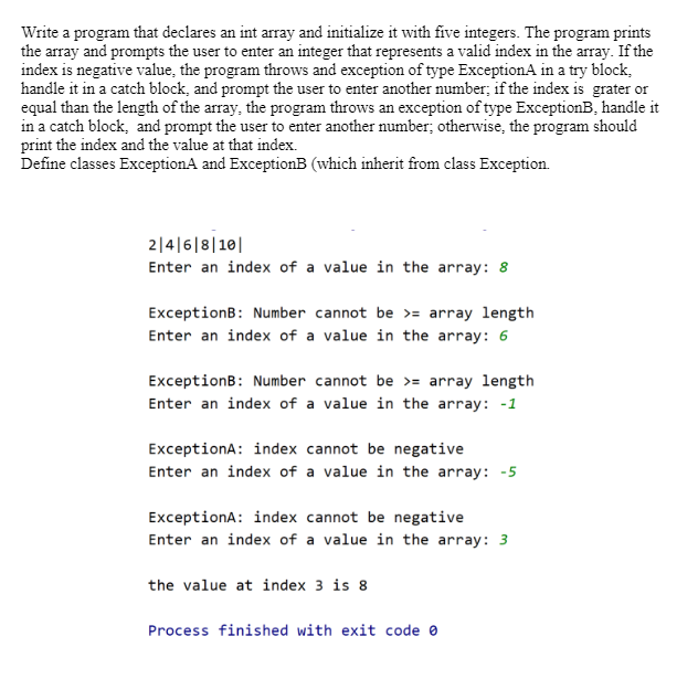 Solved Write A Program That Declares An Int Array And