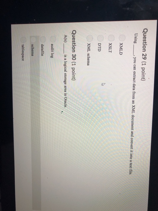 Solved Question 29 1 Point Using You Can Extract Data From
