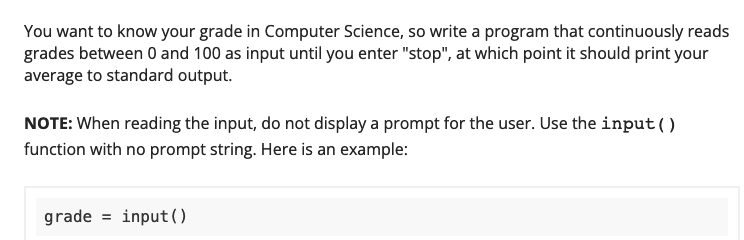 Solved You want to know your grade in Computer Science, so | Chegg.com