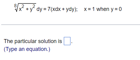 Solved Find a particular solution to the given differential | Chegg.com
