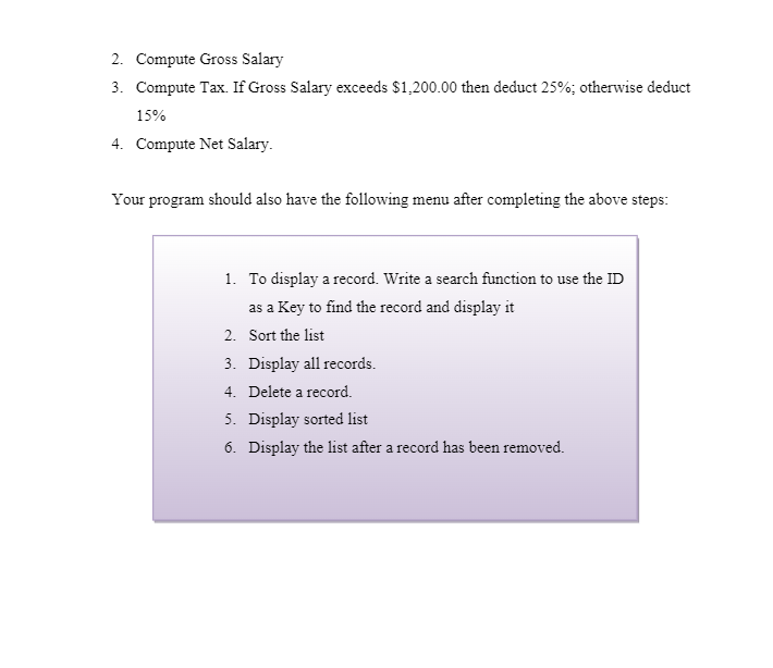 Solved Employees Record Implement this project using linked | Chegg.com