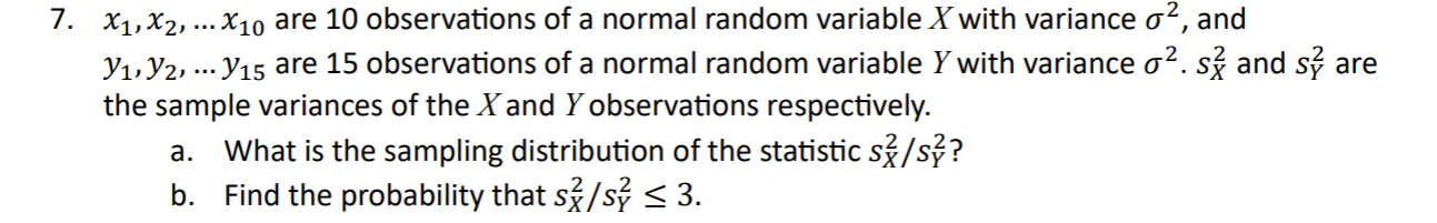 Solved x1,x2,…x10 are 10 observations of a normal random | Chegg.com