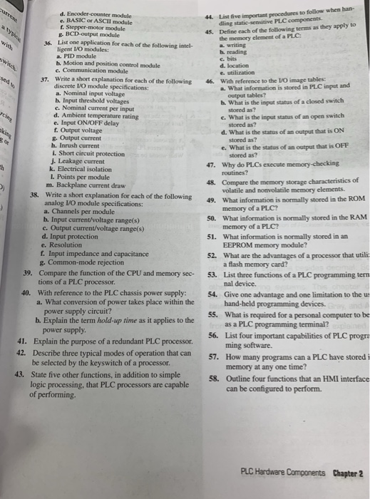 Solved 44. List five important procedures to follow when | Chegg.com