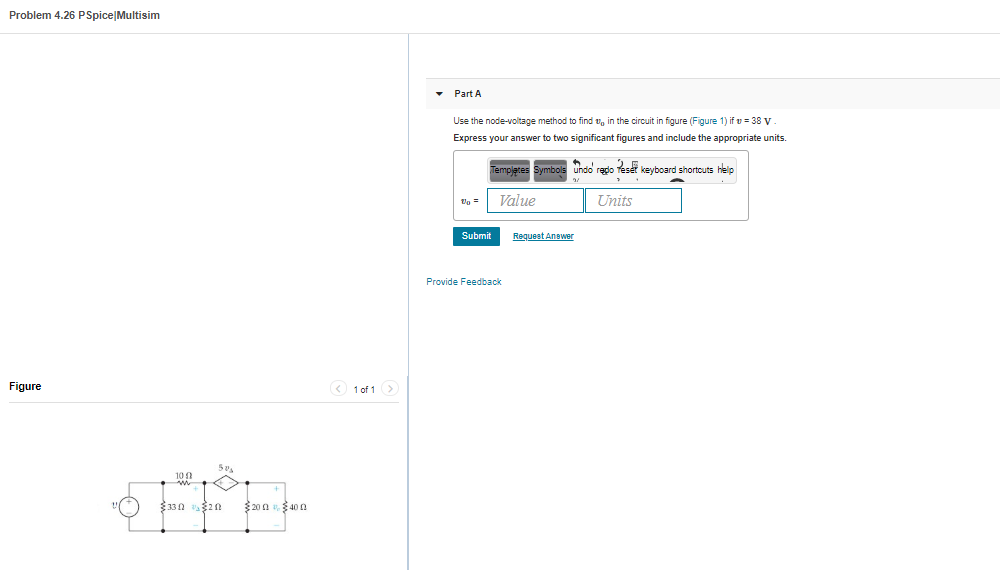 Solved Problem 4.26 PSpice Multisim Part A Use the | Chegg.com