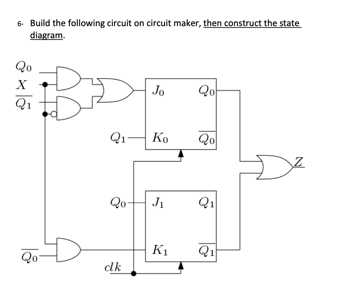 Solved 6- Build the following circuit on circuit maker, then | Chegg.com