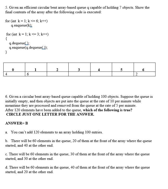 Solved JAVA DATA STRUCTURES. Can someone confirm if these | Chegg.com