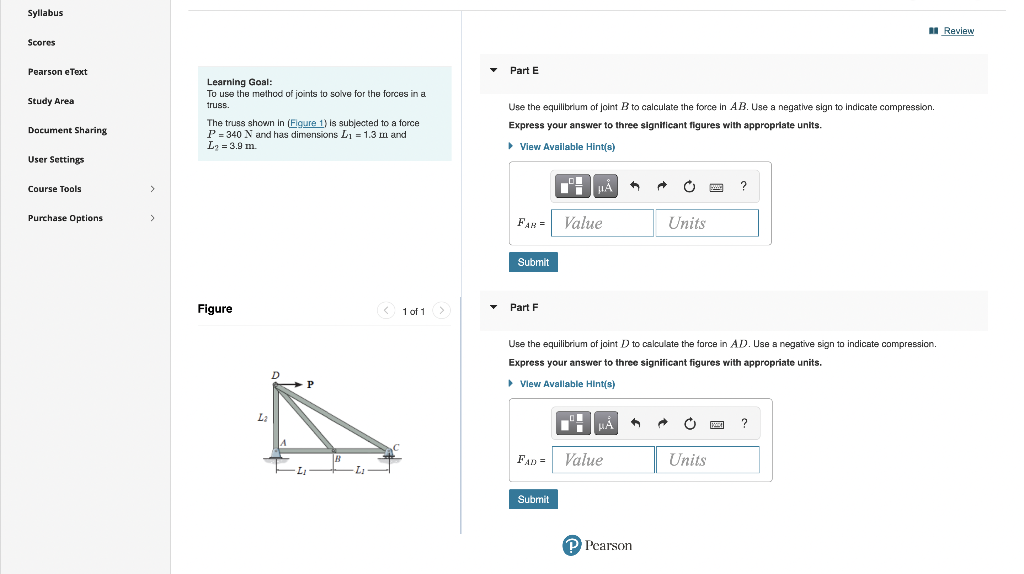 Solved Syllabus Scores Pearson eText Study Area Learning | Chegg.com