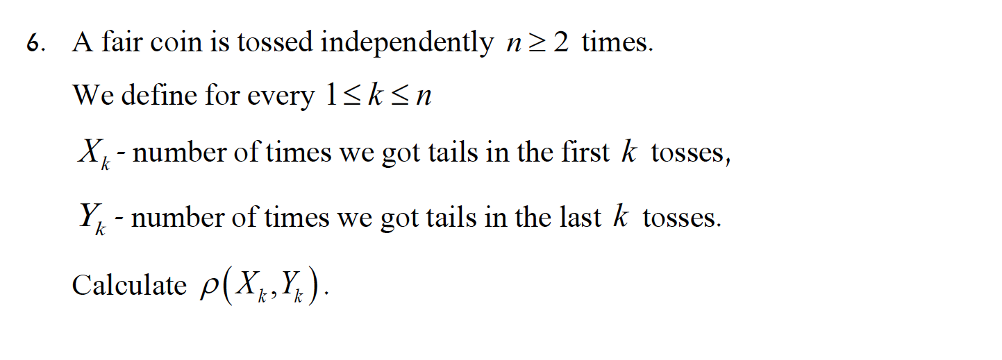 Solved A fair coin is tossed independently n≥2 times. We | Chegg.com