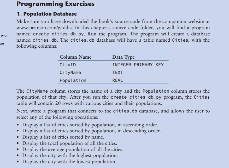 Solved Hi this is the program exercise 1 covered on the | Chegg.com
