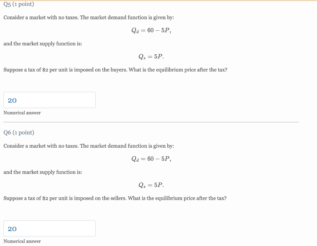 Solved Consider a market with no taxes. The market demand | Chegg.com