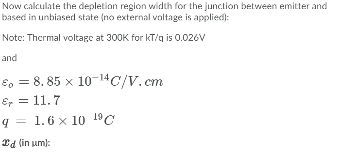 Solved Consider a Silicon npn BJT with the following doping | Chegg.com
