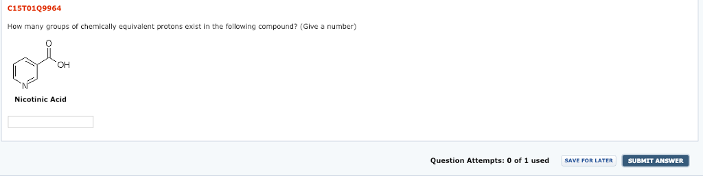 Solved How many groups of chemically equivalent protons | Chegg.com