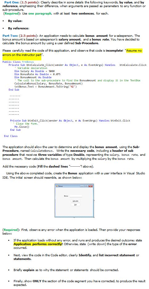 Solved The application should allow the user to determine | Chegg.com