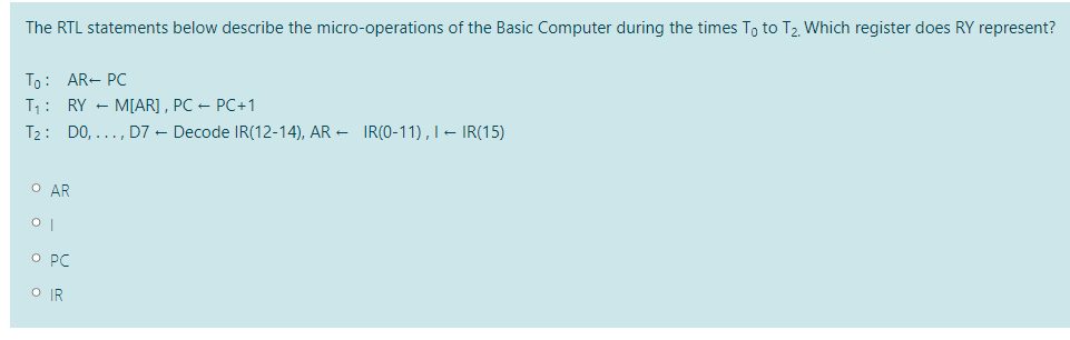 Solved The RTL statements below describe the | Chegg.com