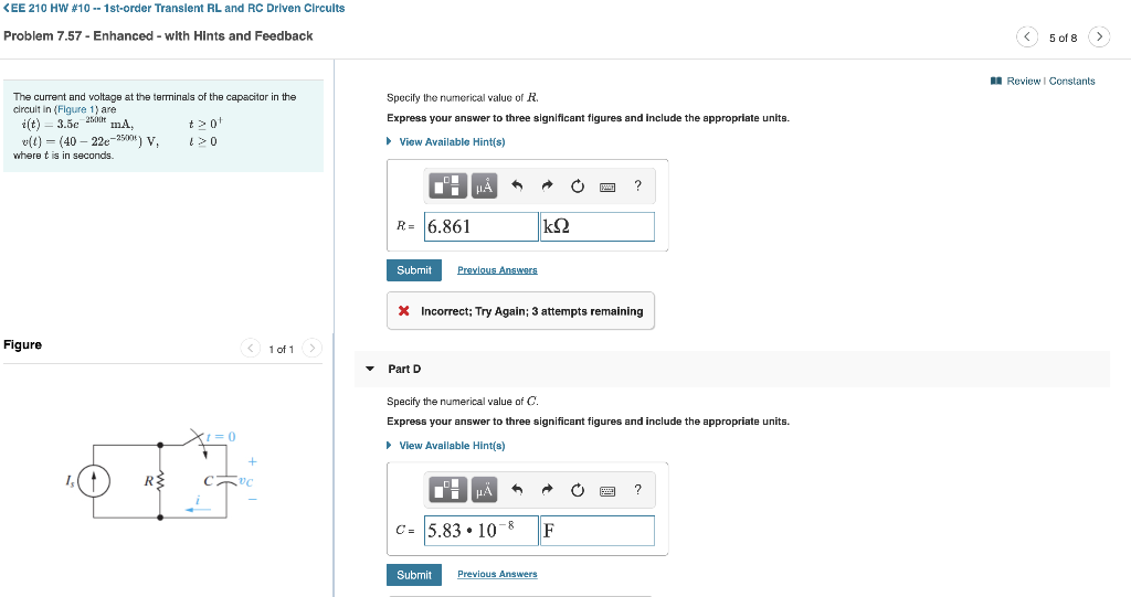 Solved Problem 7.57 - Enhanced - with Hints and Feedback 5 | Chegg.com