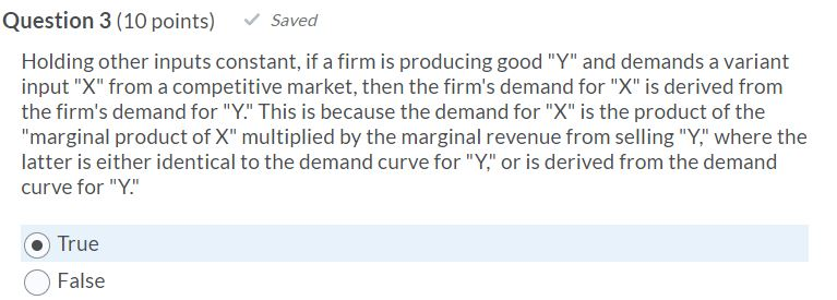 Solved A monopolist is producing a good "Y" using a variant | Chegg.com
