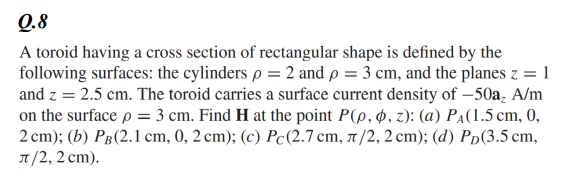 Solved 0.8 A toroid having a cross section of rectangular | Chegg.com