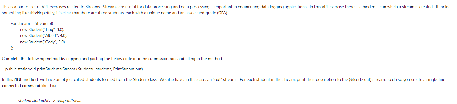 Solved This is a part of set of VPL exercises related to | Chegg.com