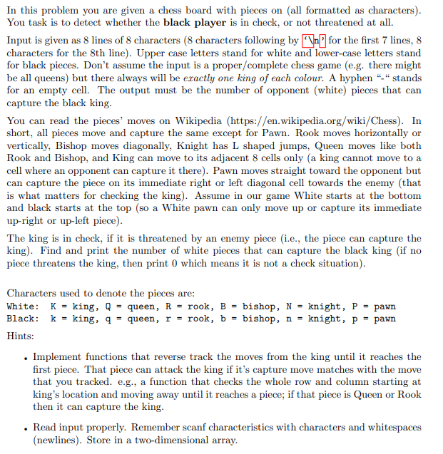 Examples Input Expected Output R Explanation 2368