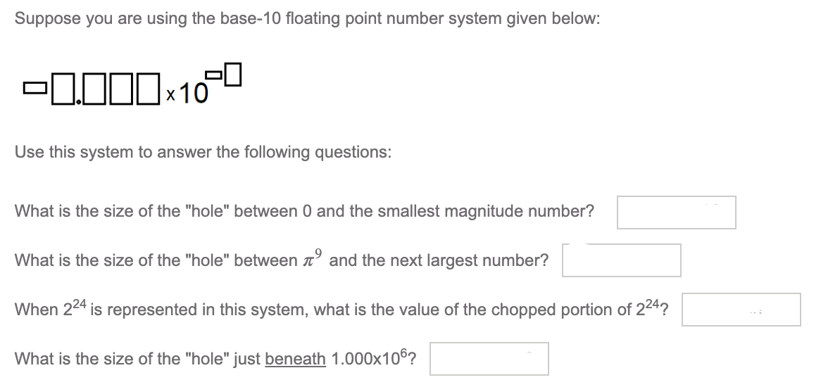 Suppose you are using the base-10 floating point | Chegg.com