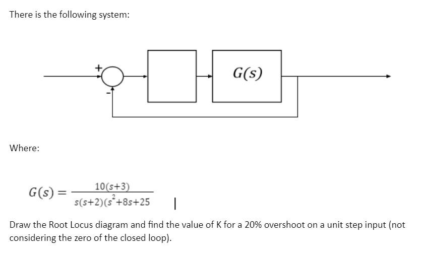 There is the following system: Where: Draw the | Chegg.com