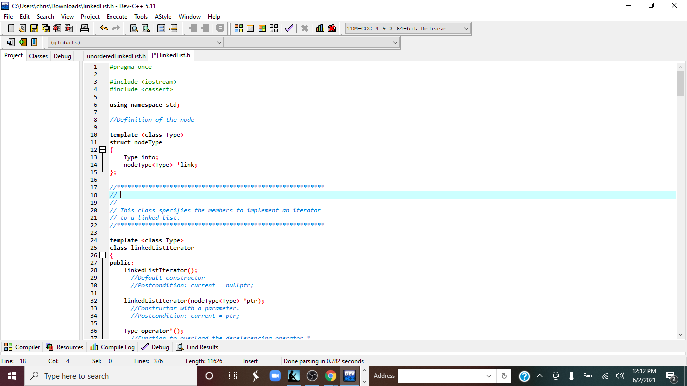 This Is A C Program Extend The Class Linkedlisttype 
