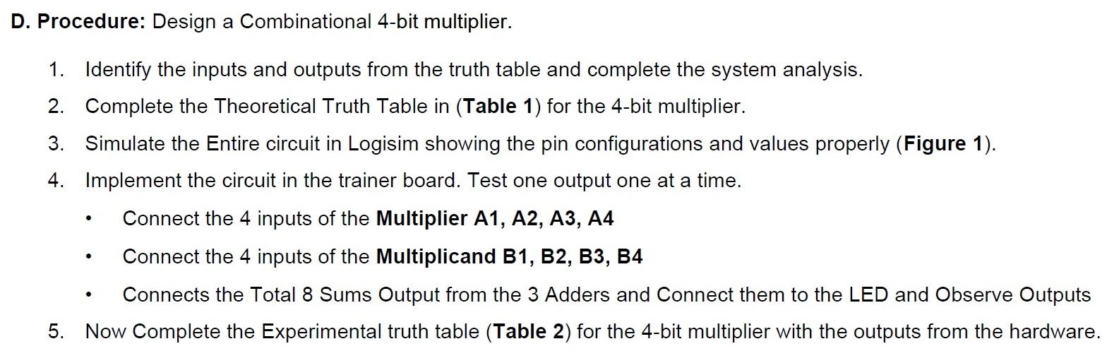 Introduction: Combinational Multipliers do | Chegg.com