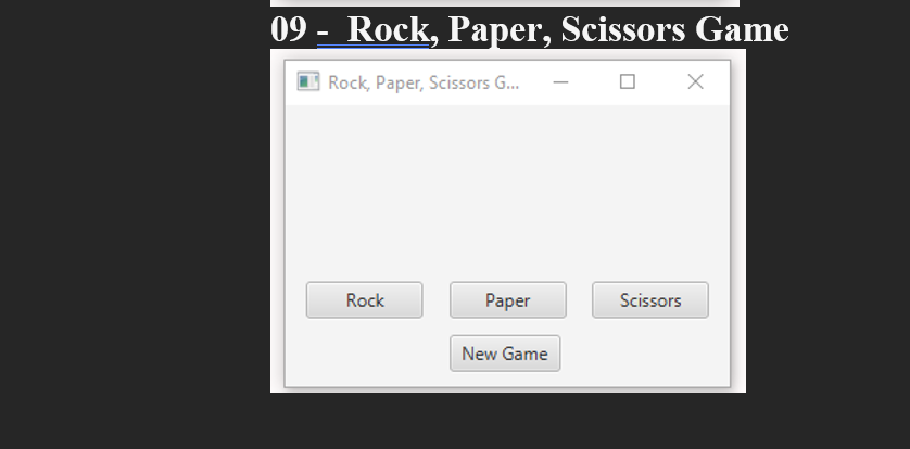 Solved 9. Rock, Paper, Scissors Game Create a JavaFX | Chegg.com