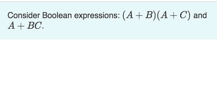 Solved Consider Boolean Expressions A Bac And A