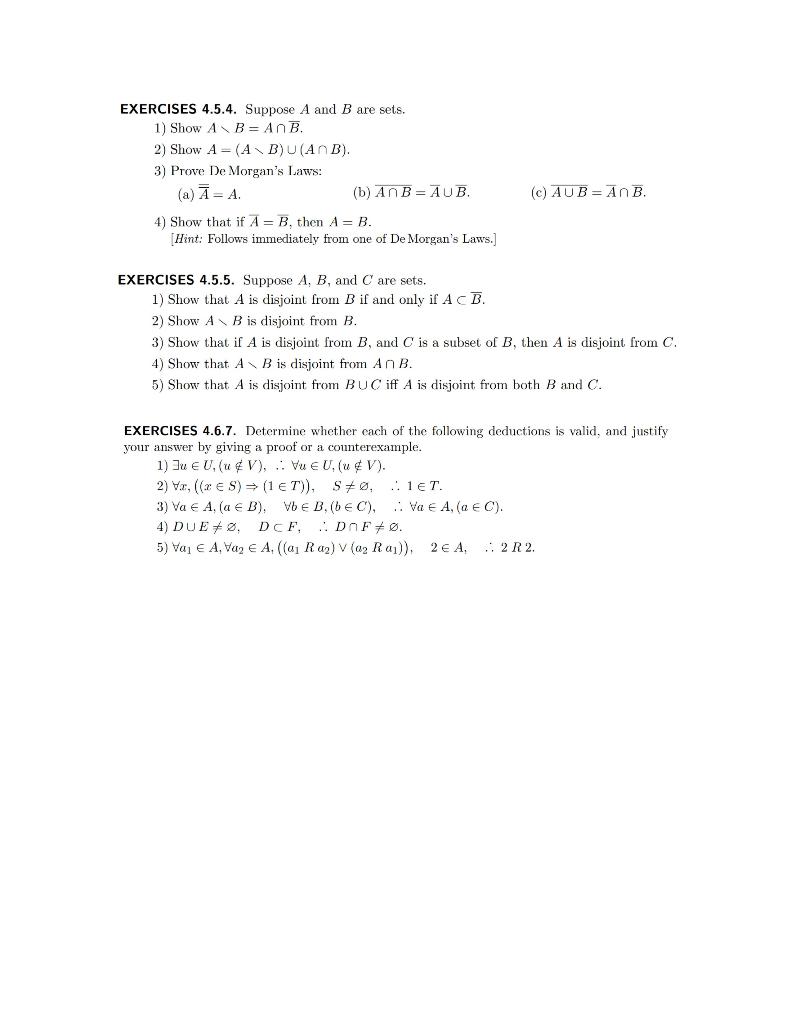 Solved EXERCISES 4.4.9. 1) Assume ∀x∈R,(x2∈Z). Show 16∈Z. 2) | Chegg.com